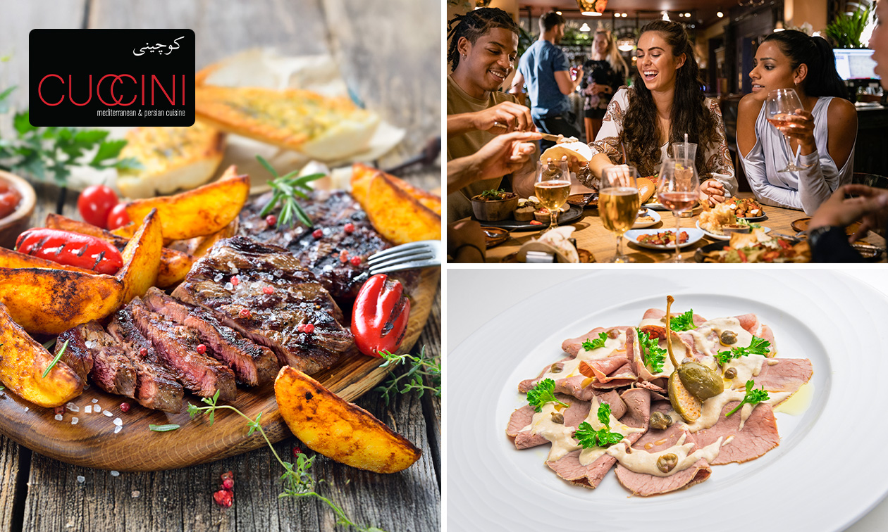 Restaurant Cuccini, Italienisches 3-Gänge-Gourmetmenü für 1 oder 2 Pers ...