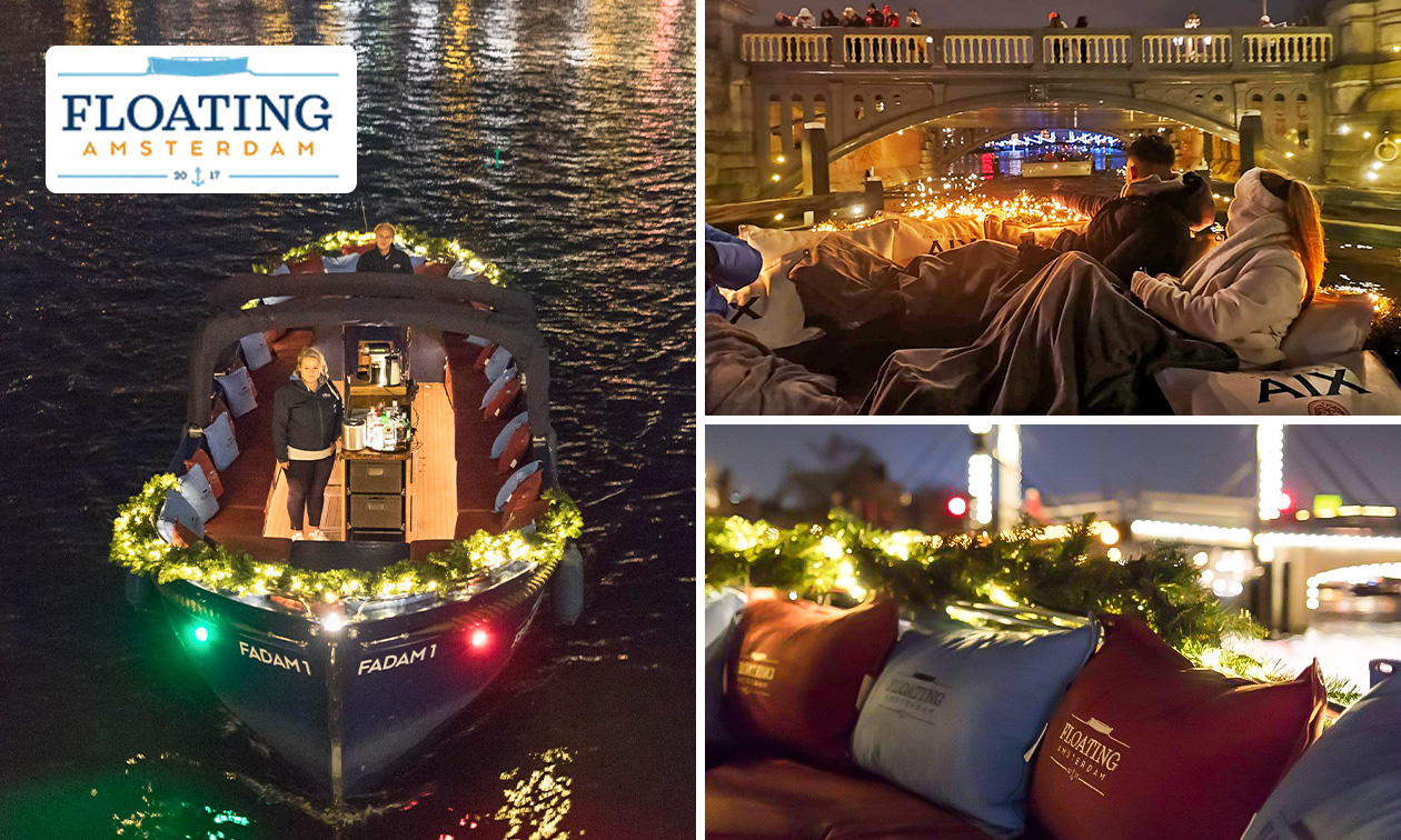 Floating Amsterdam, Luxe rondvaart tijdens Amsterdam Light Festival (75 ...