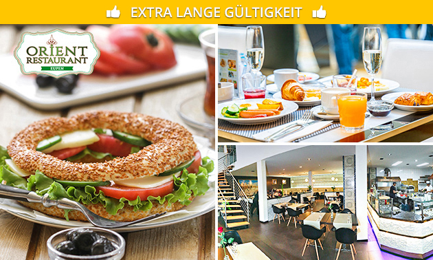 Orient Restaurant, Frühstücksbuffet & Brunch für 2 + Glas Sekt bei ...
